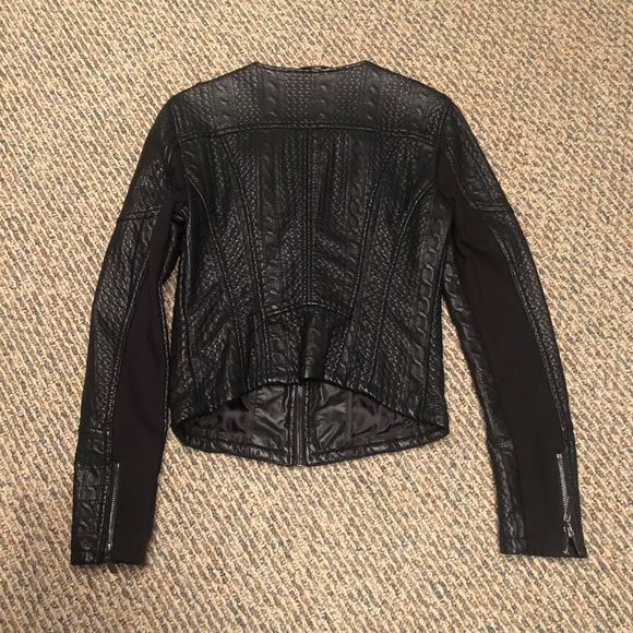 blanc noir | Jackets & Coats | Bnci Black Quilted Vegan Leather Jacket | Poshmark